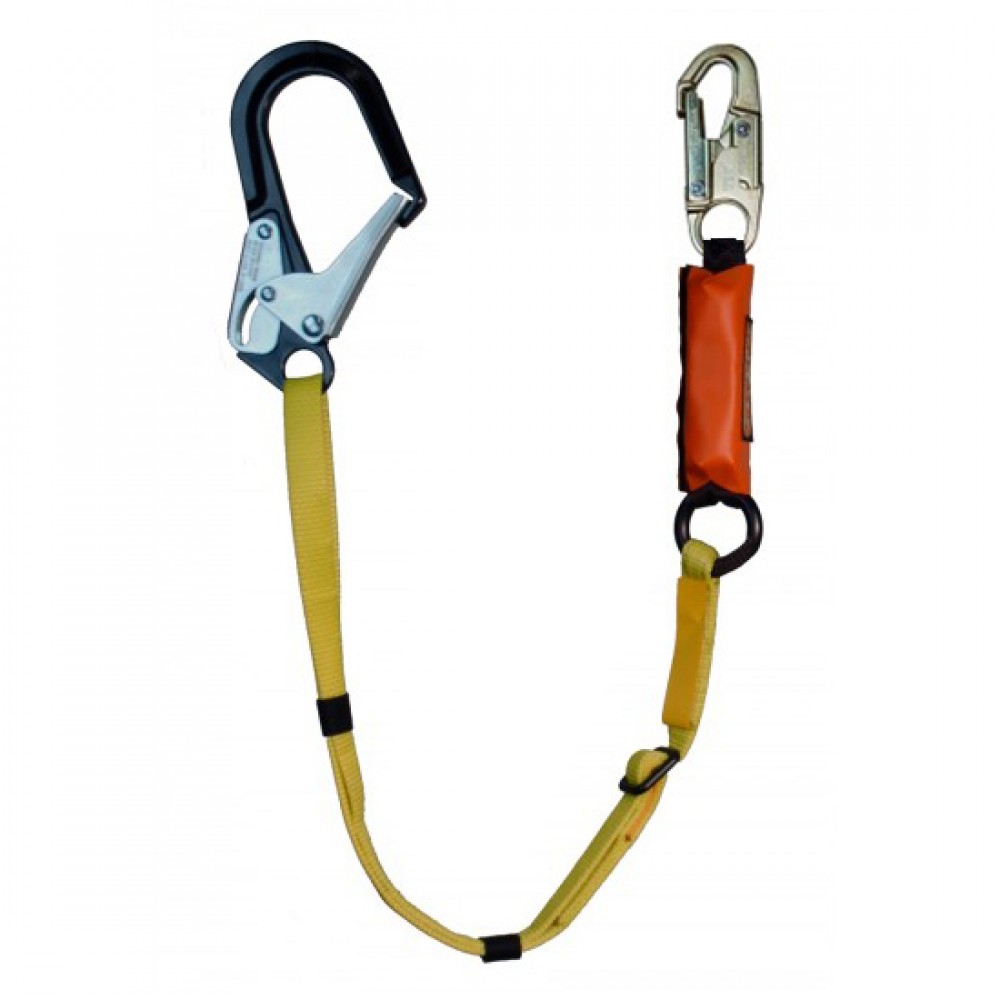 Adjustable w/6-12 ft. Free Fall SA Lanyard - 2 1/2" Aluminum Ladder Hook