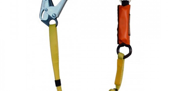 Adjustable w/6-12 ft. Free Fall SA Lanyard - 2 1/2" Aluminum Ladder Hook